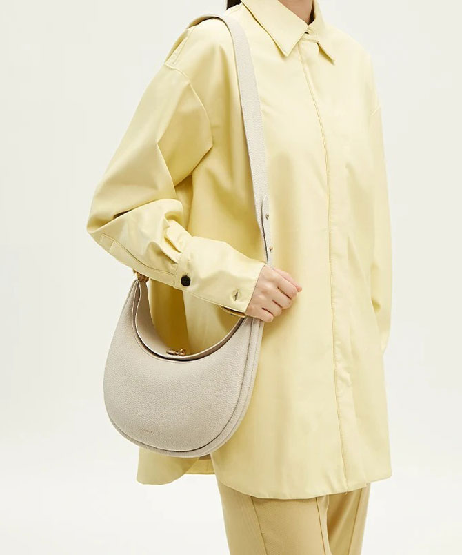 Ivory Elan Crescent Bag - TORFEO